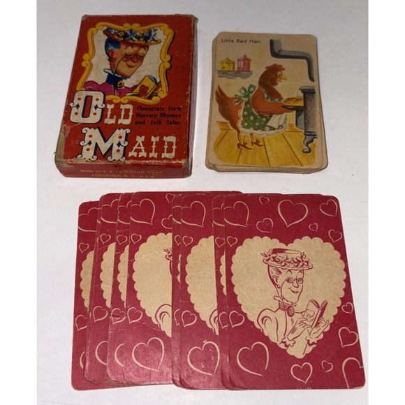 Games | Vintage 195s Old Maid Card Game Nursery Rhymes Cards | Poshmark